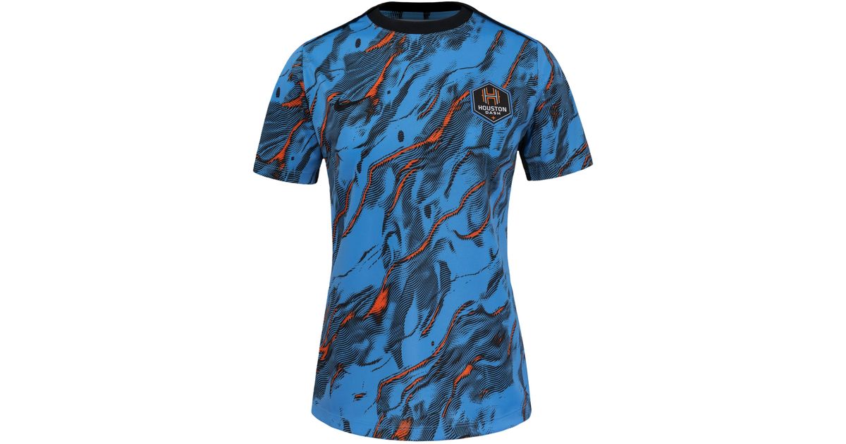 Nike Houston Dash 2025 Nwsl Short-Sleeve Pre-Match Top in Blue | Lyst