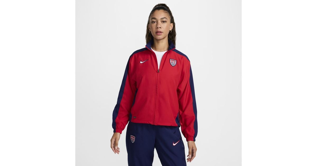 Nike Uswnt 1999 Reissue Soccer Replica Track Jacket in Red | Lyst