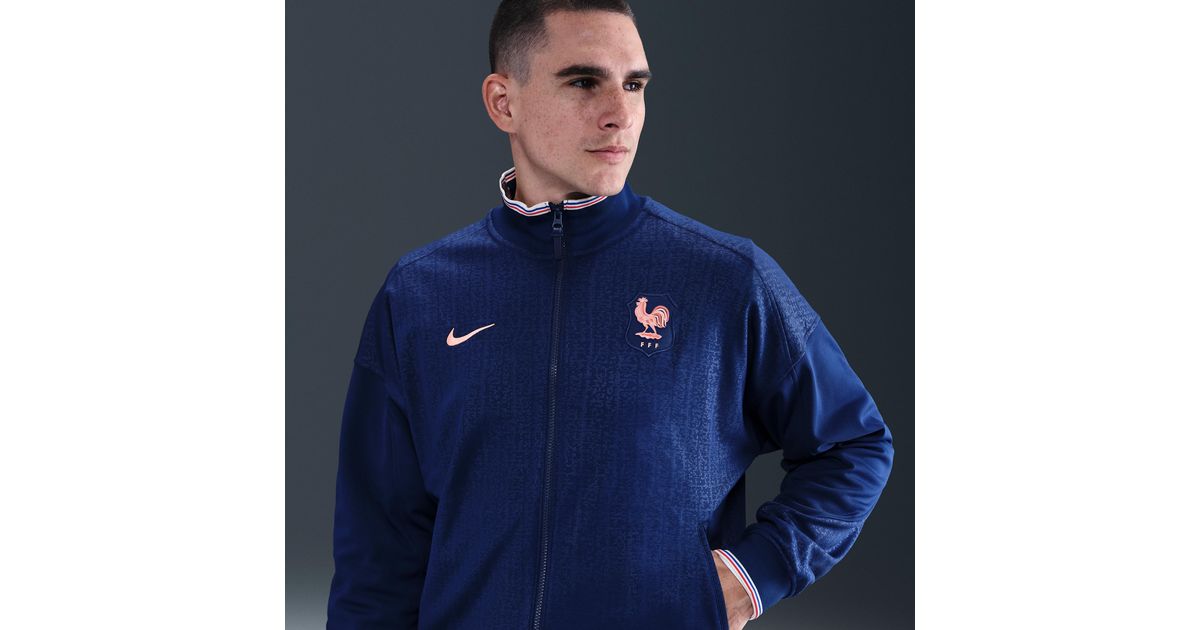 Nike Fff Academy Pro Dri-Fit Football Anthem Jacket in Blue for Men | Lyst