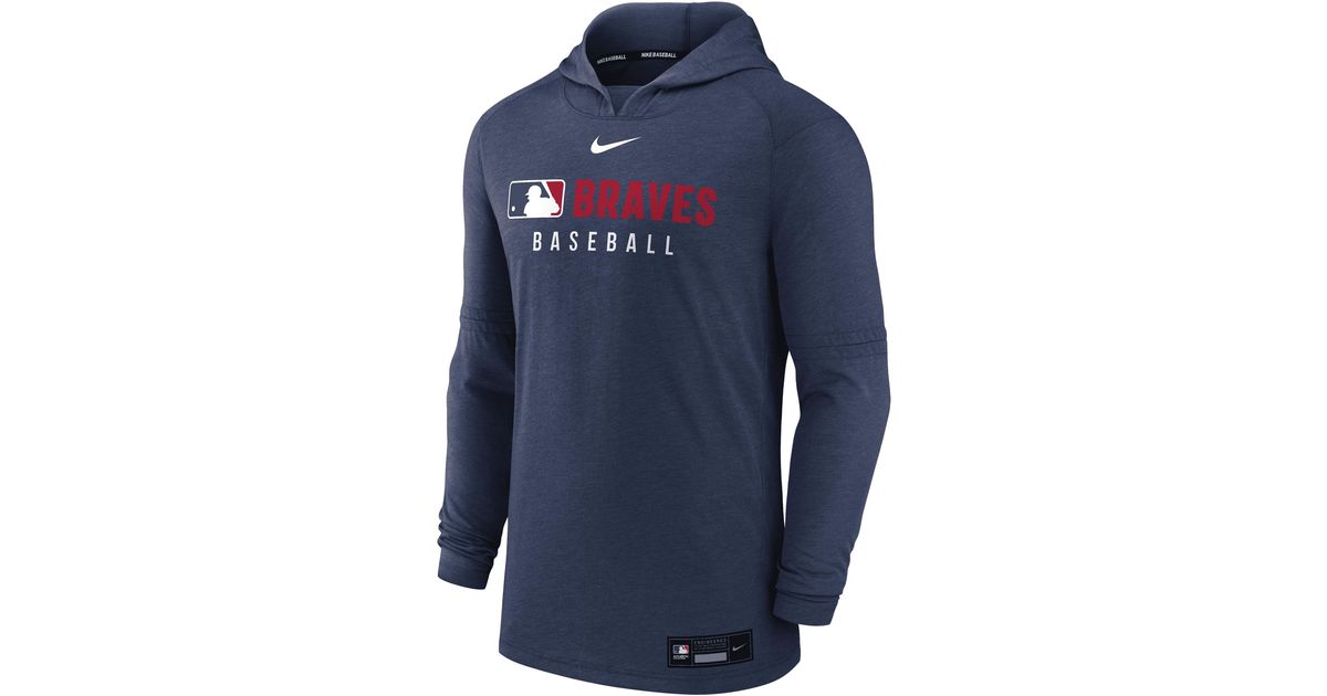 Nike Atlanta Braves Authentic Collection Dri-Fit Mlb Pullover Hoodie in ...