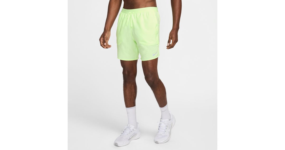 Nike Stride Dri-Fit 7" Brief-Lined Running Shorts in Green for Men | Lyst
