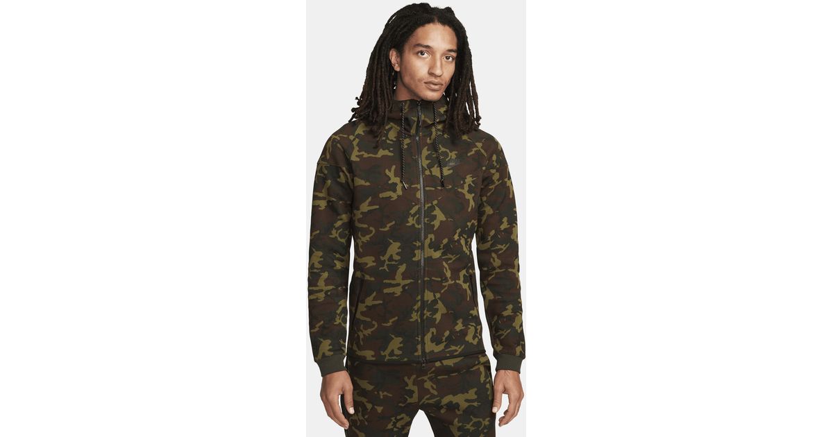 Nike Sportswear Tech Fleece Og Windrunner Full-zip Camo Jacket Cotton ...