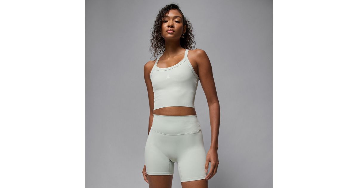 Nike Sport Dri-Fit Ribbed Tank Top in Gray | Lyst