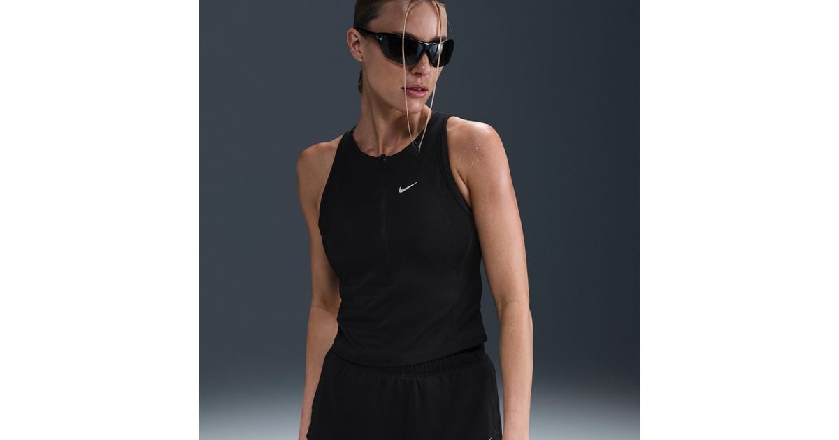 Nike Dri-Fit Singlet in Black | Lyst