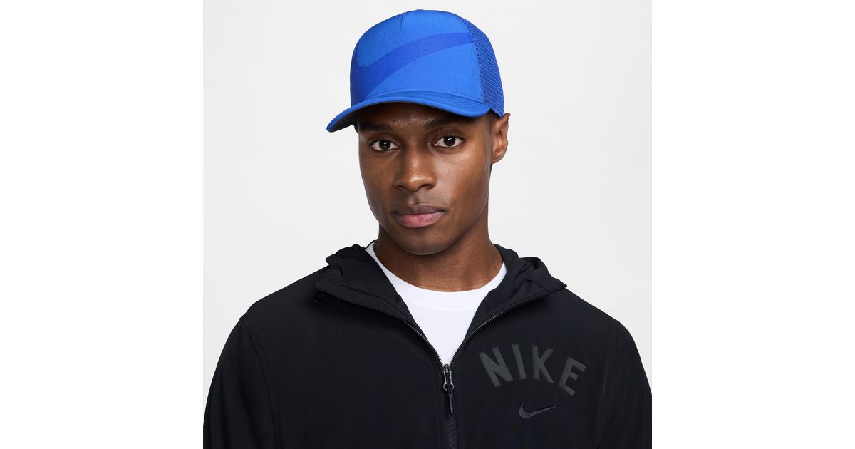 Nike Rise Dri-Fit Trucker Cap in Blue | Lyst