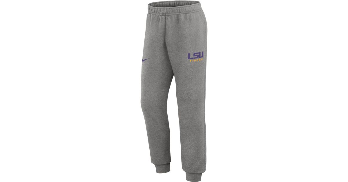 Nike Lsu Tigers Primetime Club College Jogger Pants in Gray for Men | Lyst