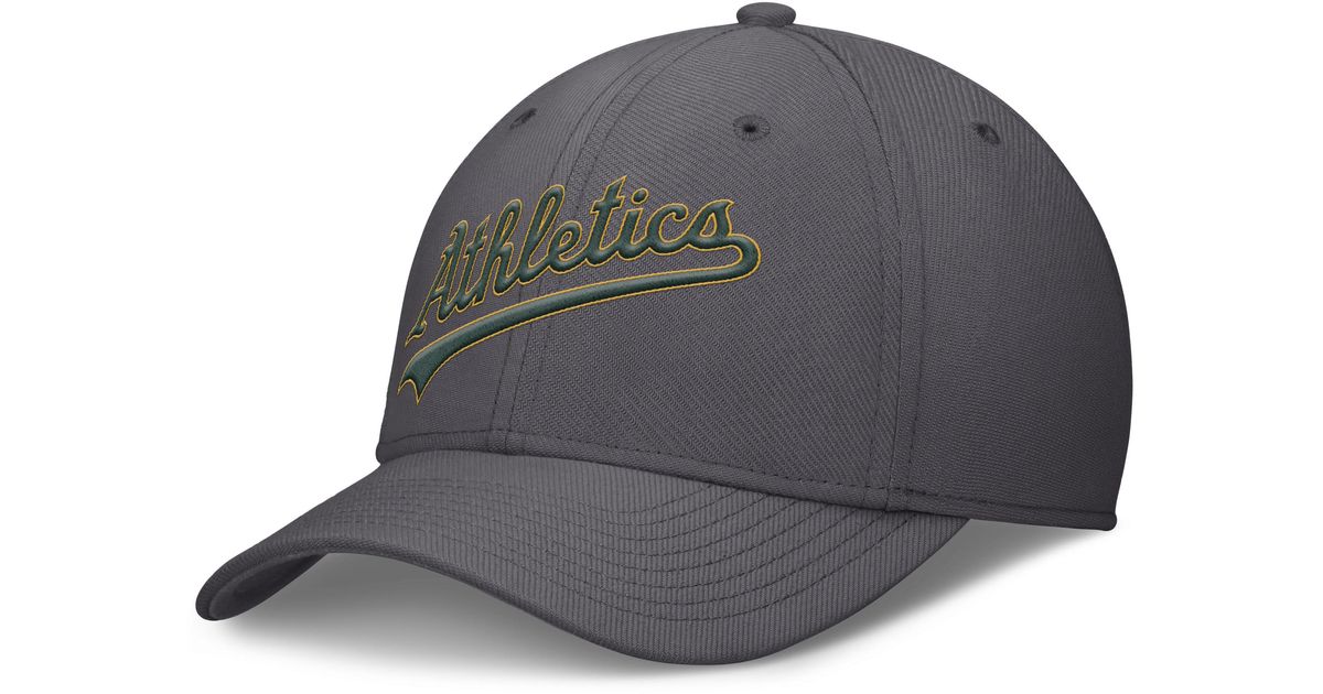 Nike Oakland Athletics Swoosh Dri-Fit Mlb Hat in Gray for Men | Lyst