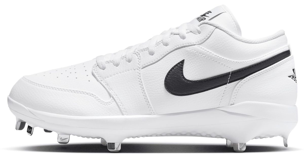 Nike 1 Retro Low Metal Baseball Cleats in White for Men | Lyst