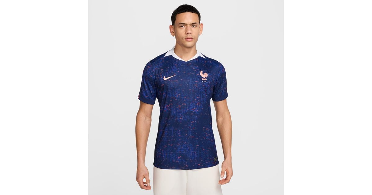 Nike Fff 2025 Stadium Home Team) Dri-Fit Soccer Replica Jersey in Blue ...