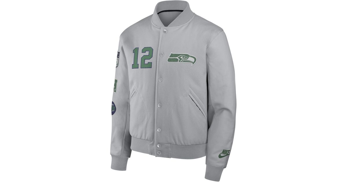 Nike Seattle Seahawks Rivalries Collection Nfl Full-Snap Varsity Jacket ...
