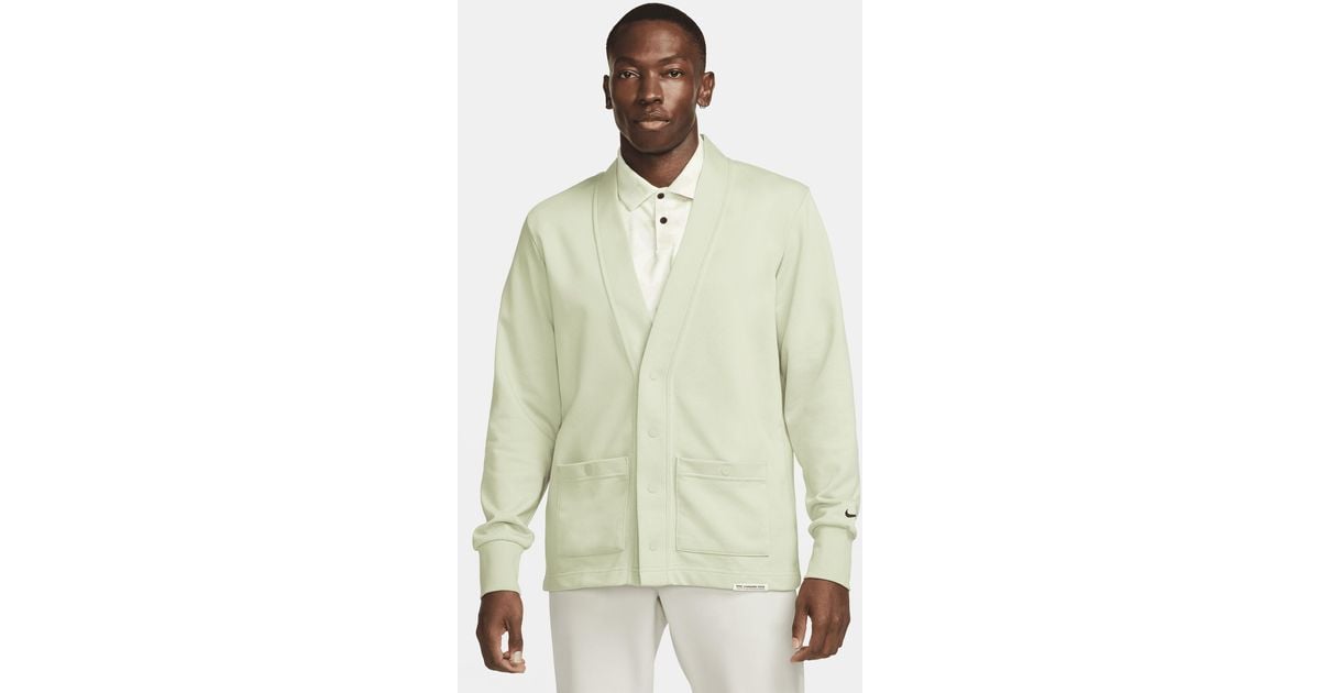 Nike Dri-fit Standard Issue Golf Cardigan in Green for Men | Lyst