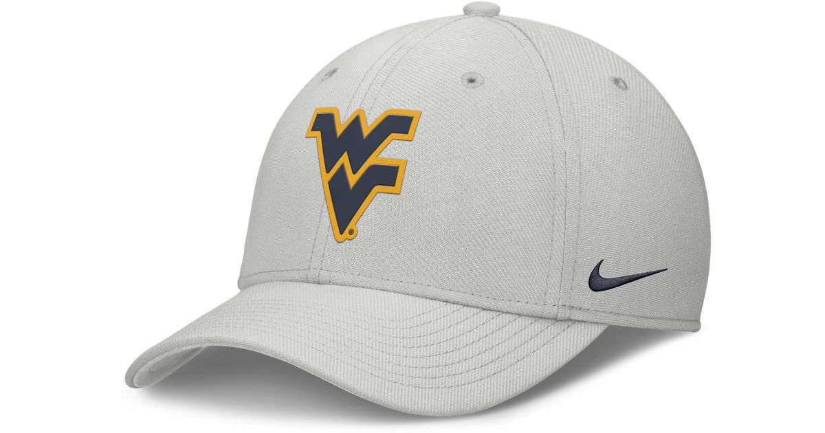 Nike West Virginia Rise Practice Swoosh Dri-Fit College Hat in Gray for ...
