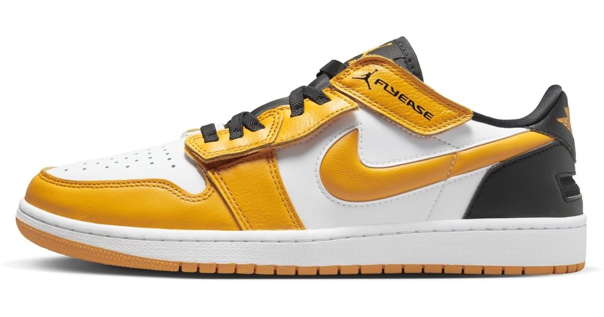 Nike Leather Air Jordan 1 Low Flyease Easy On/off Shoes in Yellow for ...