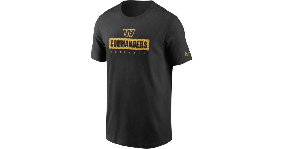 Nike Washington Commanders Sideline Team Issue Dri-fit Nfl T-shirt in Black for Men | Lyst