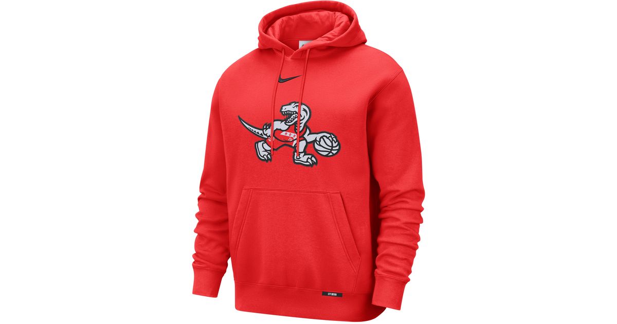 Nike Toronto Raptors City Edition Club Hoodie in Red for Men | Lyst