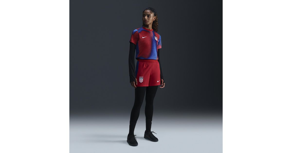 Nike Uswnt 2024 Match Away Dri-Fit Adv Soccer Shorts in Red | Lyst