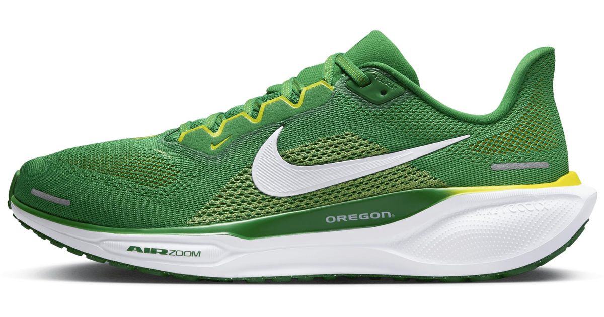 Nike Oregon Pegasus 41 College Road Running Shoes in Green for Men | Lyst