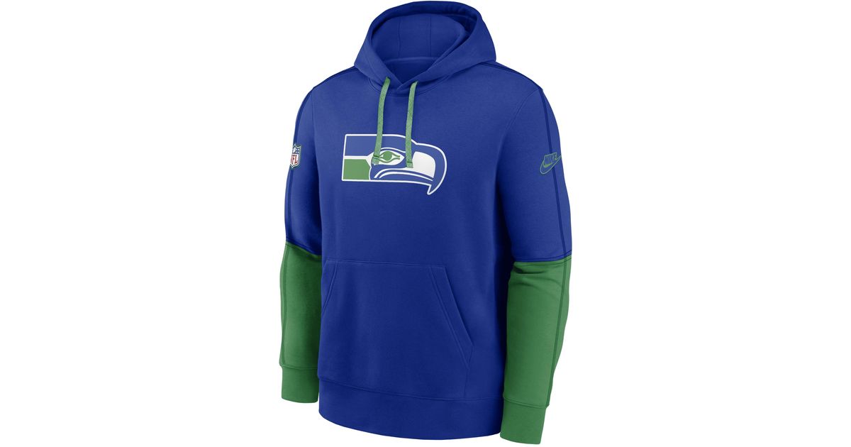 Nike Seattle Seahawks Logo Team Issue Club Nfl Pullover Hoodie in Blue ...