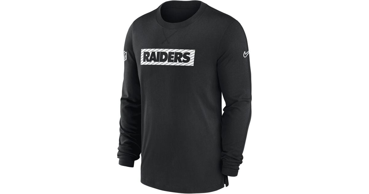Nike Las Vegas Raiders Sideline Player Team Issue Men's Dri-fit Long ...