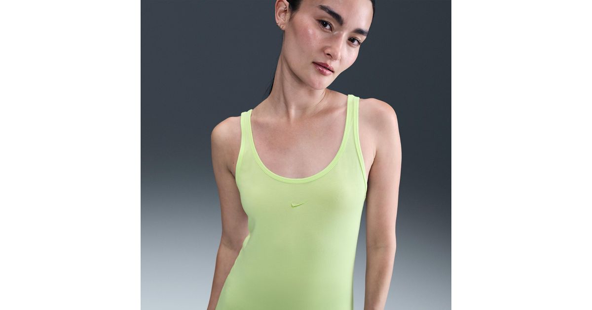 Nike Sportswear Chill Knit Tank Top in Green | Lyst