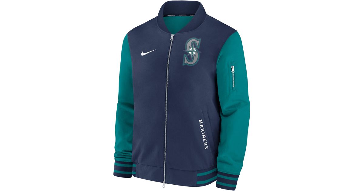 Nike Seattle Mariners Authentic Collection Dugout Mlb Full-Zip Bomber ...