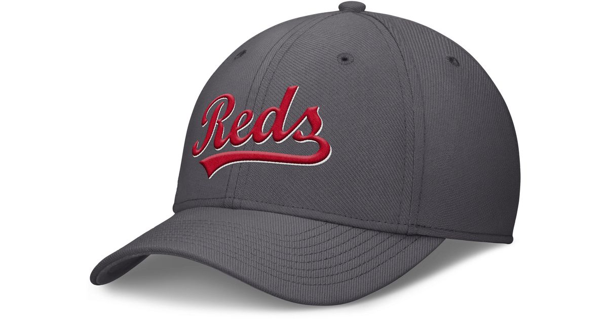 Nike Cincinnati Reds Swoosh Dri-Fit Mlb Hat in Gray for Men | Lyst