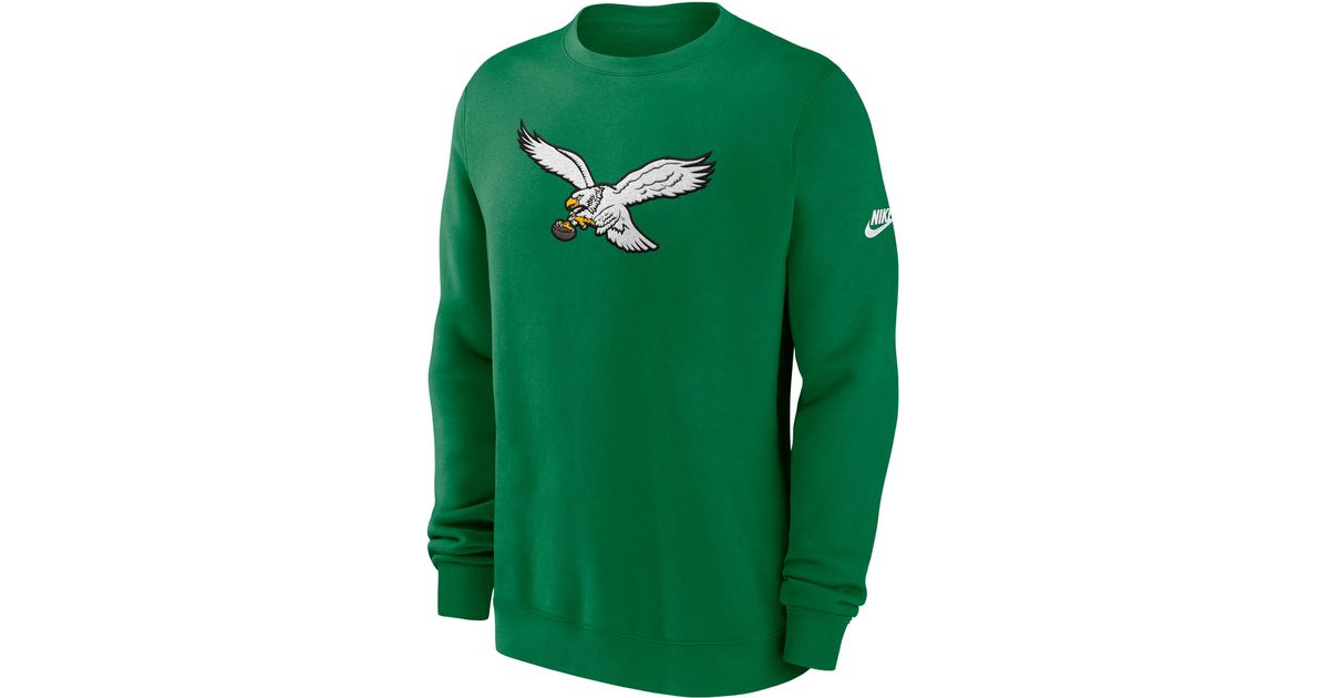Nike Philadelphia Eagles Swing Pass Rewind Club Nfl Pullover Crew in ...