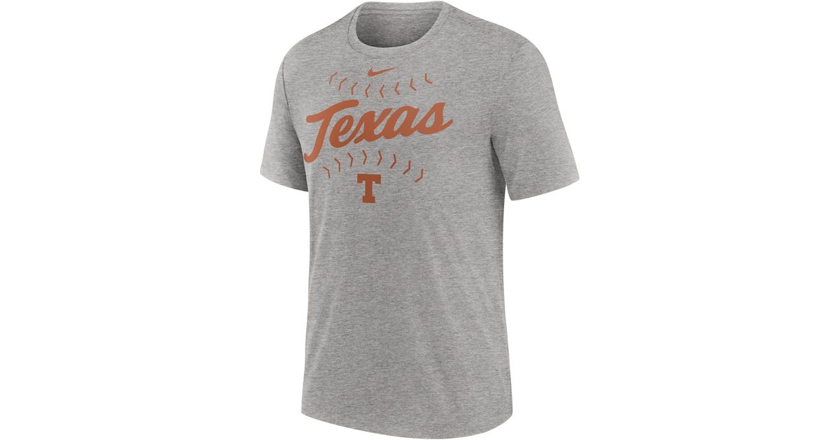 Nike Texas Longhorns Campus Local College T-Shirt in Gray for Men | Lyst