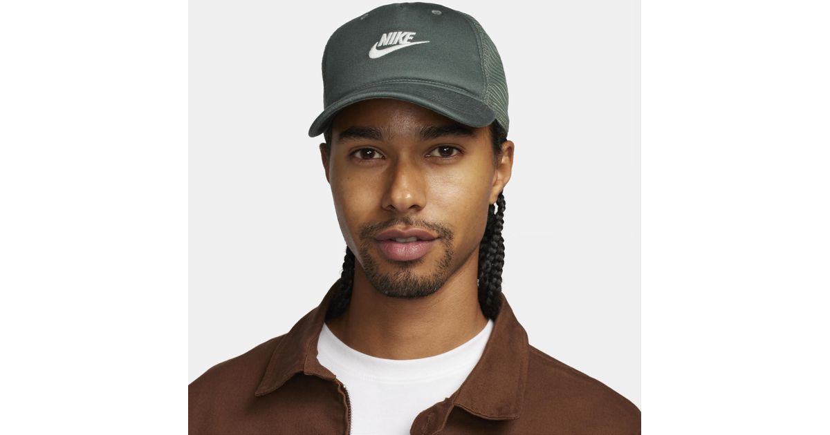 Nike Rise Cap Structured Trucker Cap in Green | Lyst