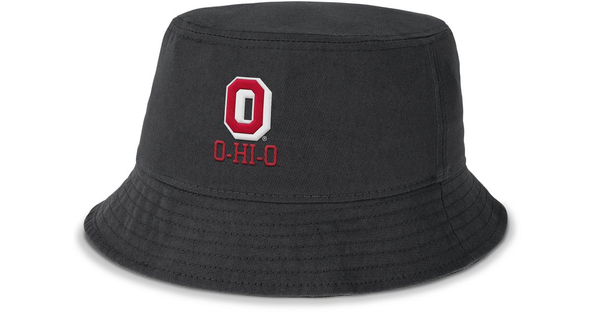 Nike Ohio State Buckeyes Legacy Apex College Bucket Hat in Black | Lyst