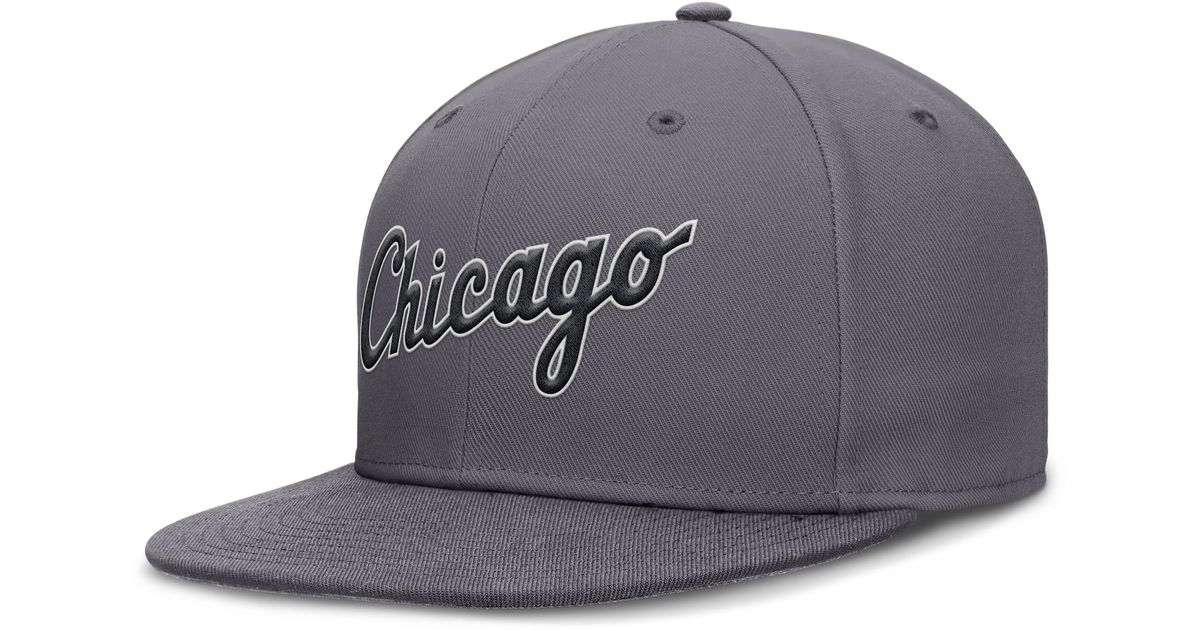 Nike Chicago Sox True Dri-Fit Mlb Fitted Hat in Gray for Men | Lyst