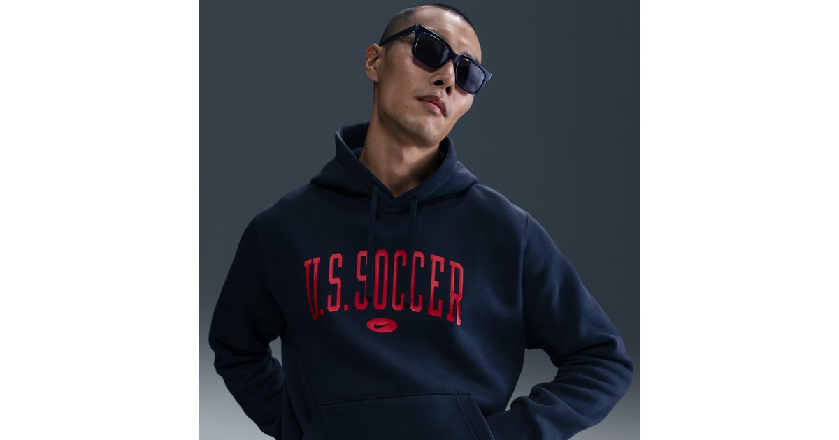 Nike Usa Club Soccer Pullover Hoodie in Blue for Men | Lyst