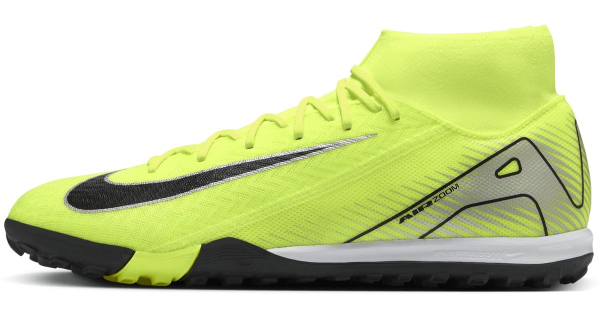 Nike Mercurial Superfly 10 Academy Tf High-Top Football Shoes in Yellow ...