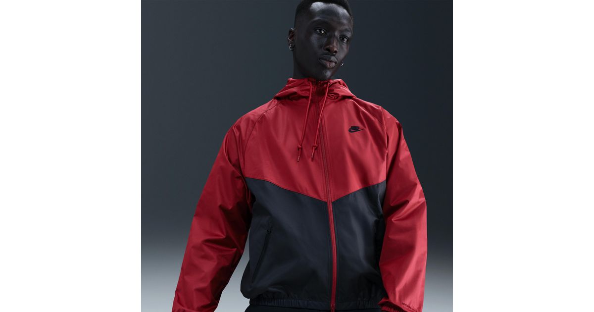 Nike Windrunner Lined Jacket in Red for Men | Lyst