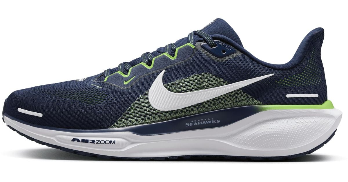 Nike Pegasus 41 Nfl Seattle Seahawks Road Running Shoes in Blue for Men ...