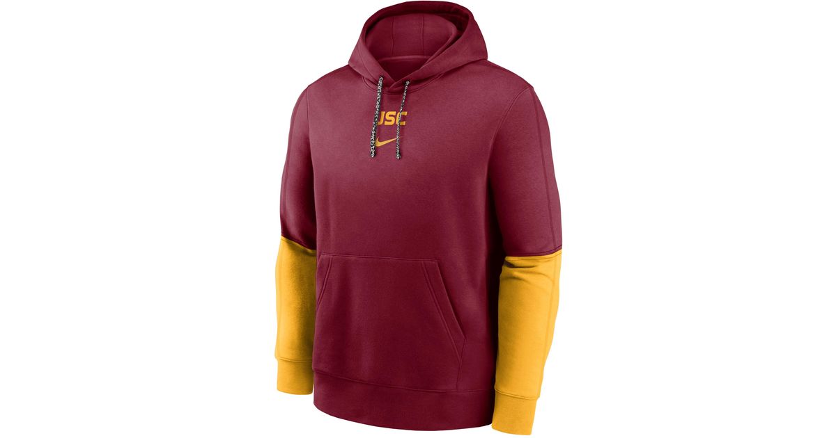 Nike Usc Trojans Sideline Team Issue Club College Pullover Hoodie in ...