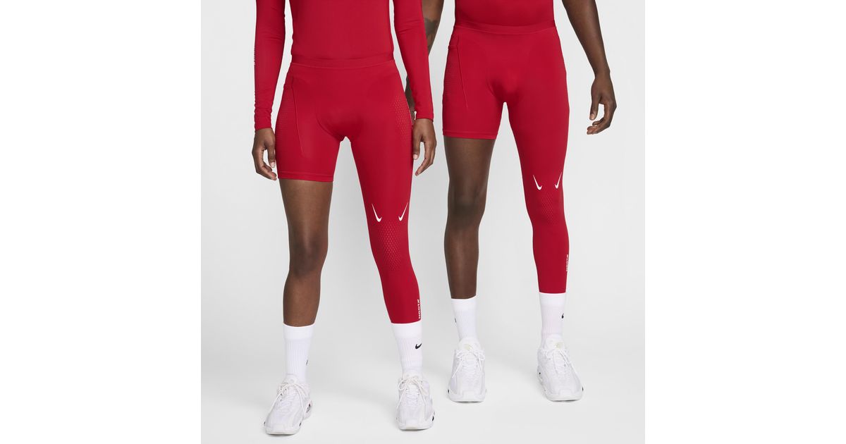 Nike Nocta Single-Leg Basketball Tights (Left) in Red for Men | Lyst