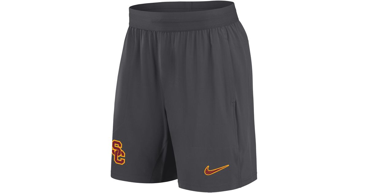 Nike Usc Trojans Sideline Dri-fit College Shorts in Gray for Men | Lyst