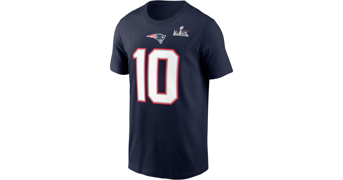 Nike Drake Maye New England Patriots Super Bowl Lx Nfl T-Shirt in Blue ...