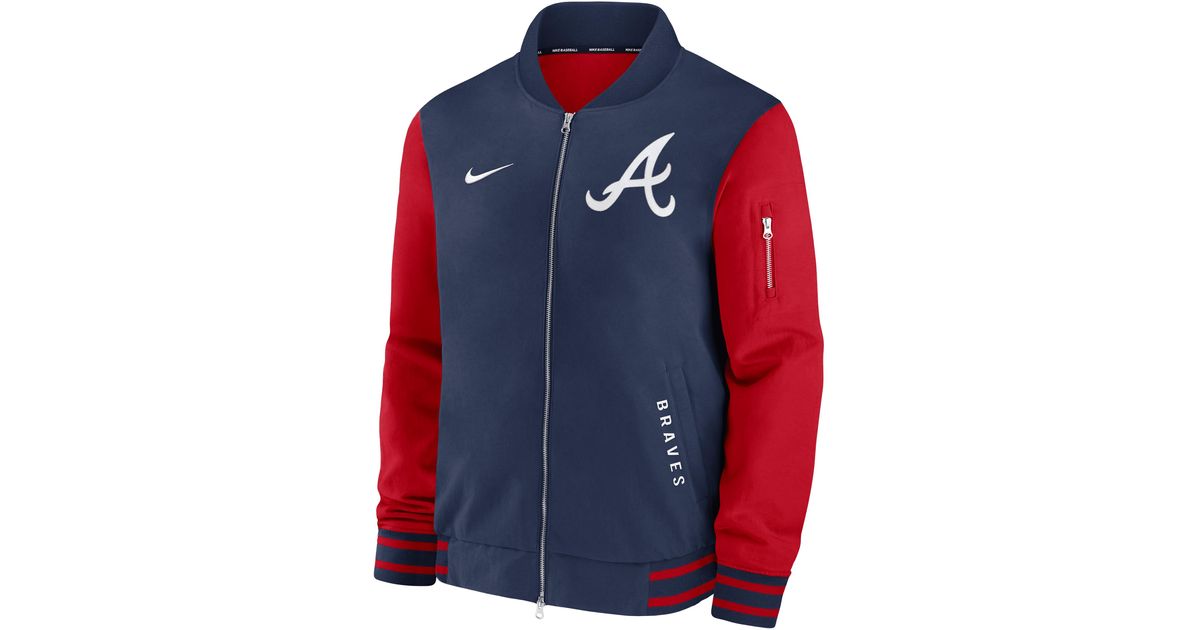 Nike Boston Sox Authentic Collection Dugout Mlb Full-Zip Bomber Jacket in Blue for Men | Lyst