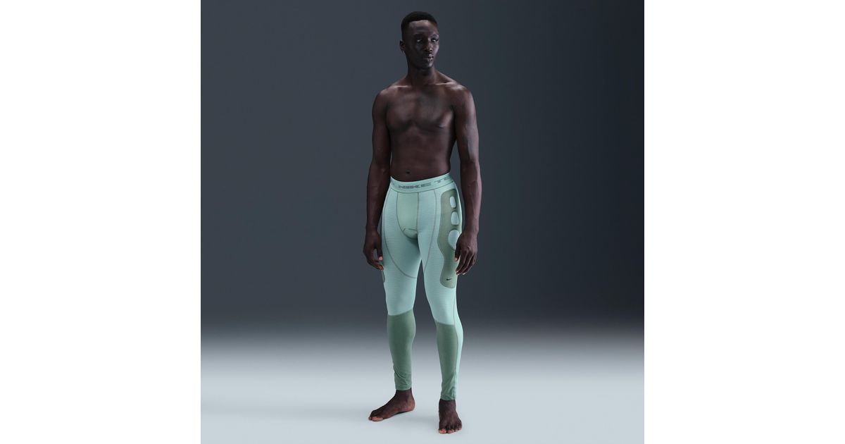 Nike Tech Therma-Fit Base Layer Tights in Blue for Men | Lyst