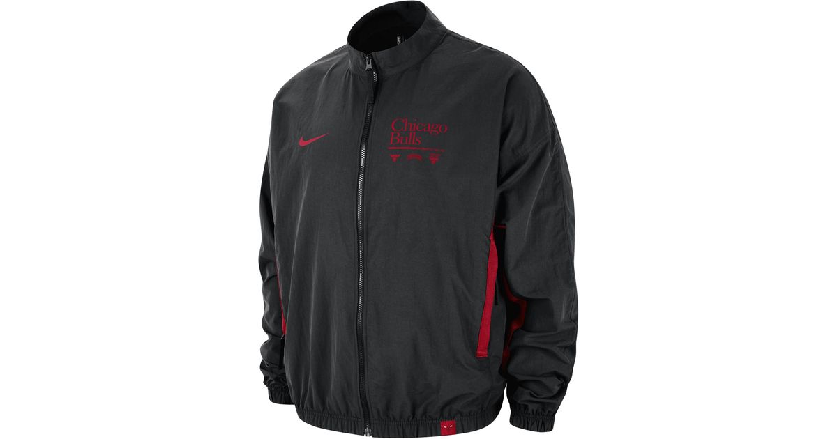 Nike Chicago Bulls Dna Courtside Nba Woven Graphic Jacket in Black for ...