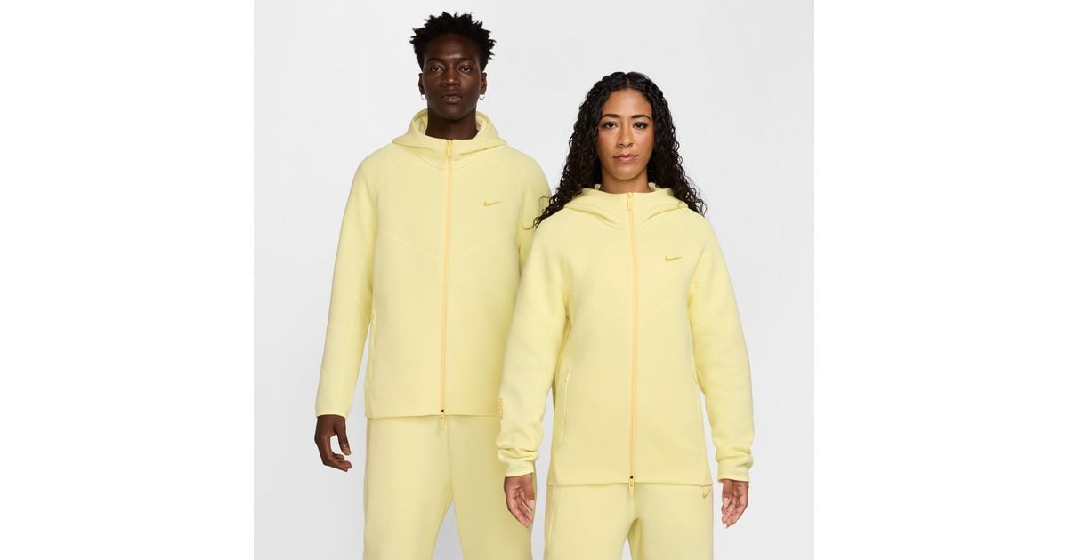 Nike Nocta Tech Fleece Full-Zip Hoodie in Yellow for Men | Lyst UK