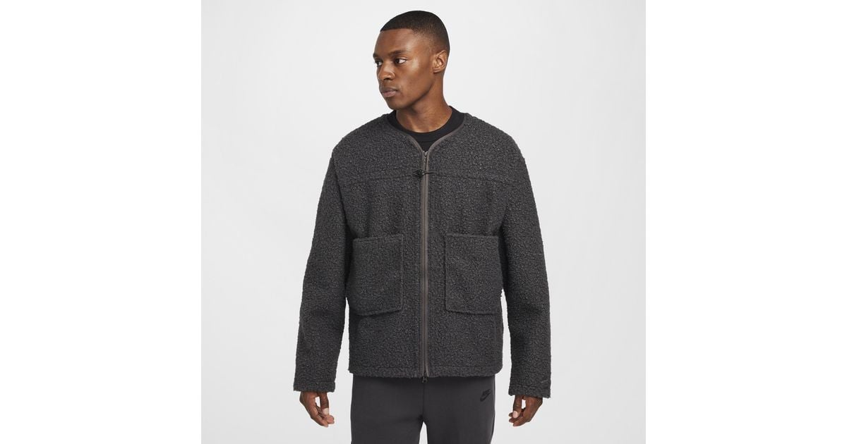 Nike Tech High-Pile Fleece Jacket in Gray for Men | Lyst