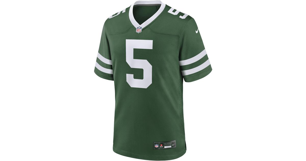 Nike Garrett Wilson New York Jets Nfl Game Football Jersey in Green for ...