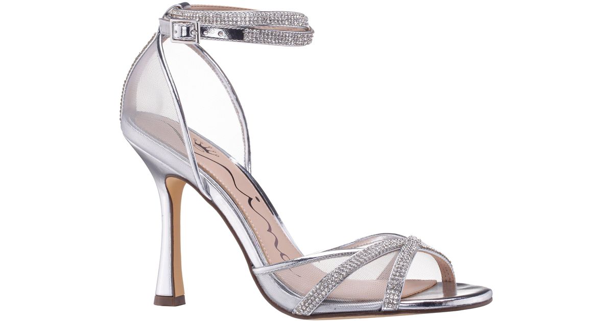 Nina Daniela-silver Metallic Foil High-heel Evening Sandal | Lyst