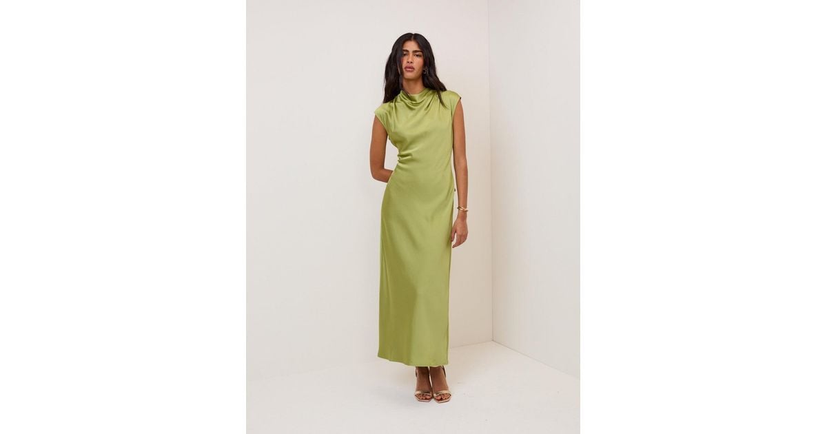 Nobody's Child Cowl Neck Eden Midi Dress in Green | Lyst UK