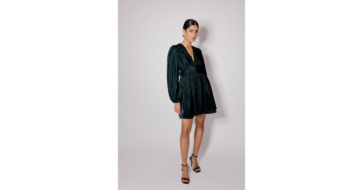 Nobody's Child Velvet Starlight Mini Dress in Green | Lyst UK