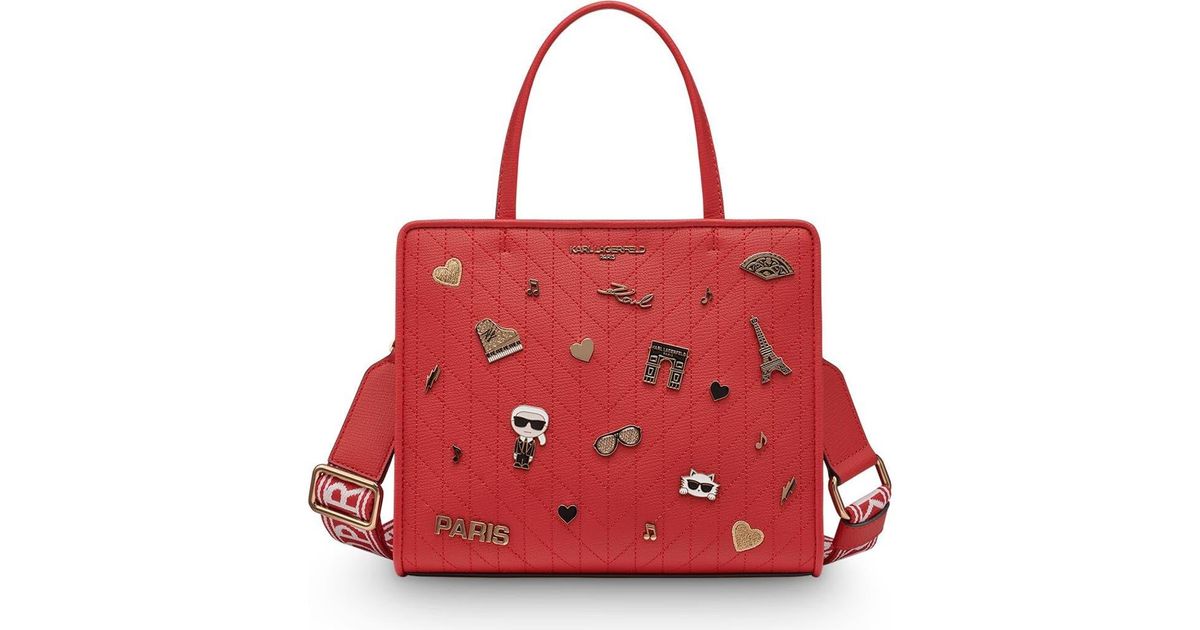 Karl Lagerfeld Maybelle Satchel in Red | Lyst