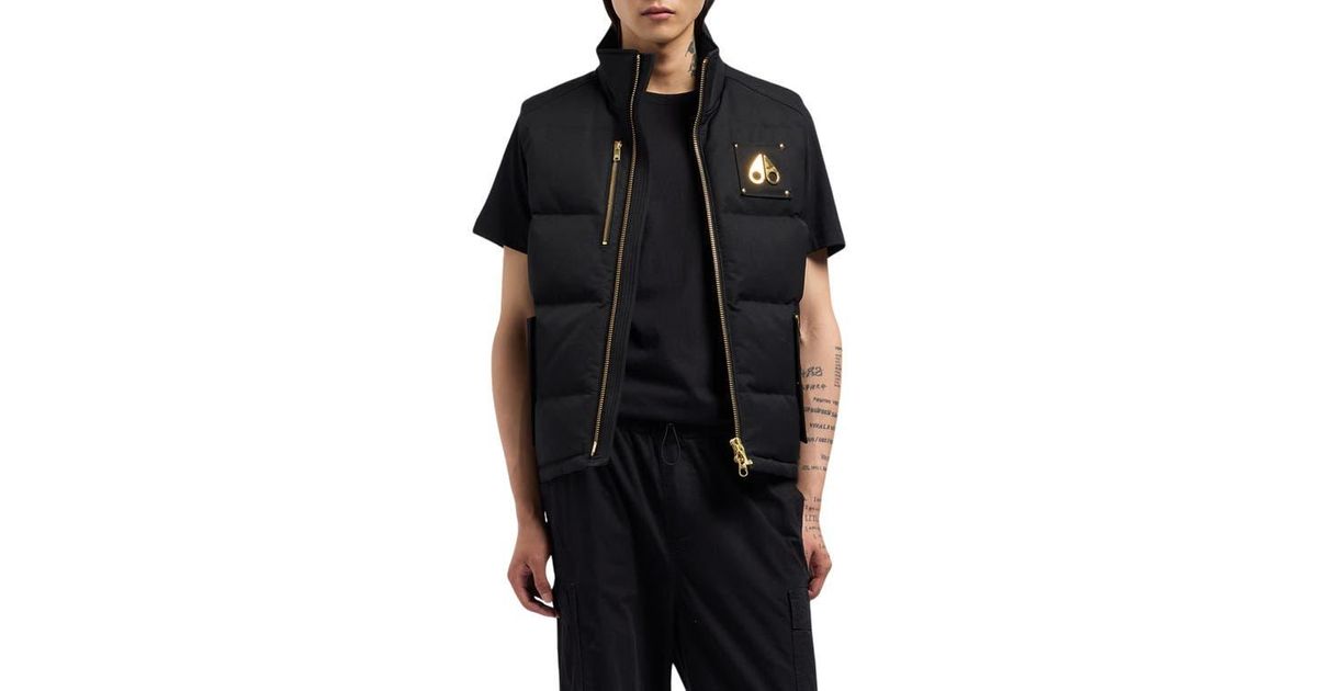 Moose Knuckles Westmount Down & Feather Vest in Black for Men | Lyst